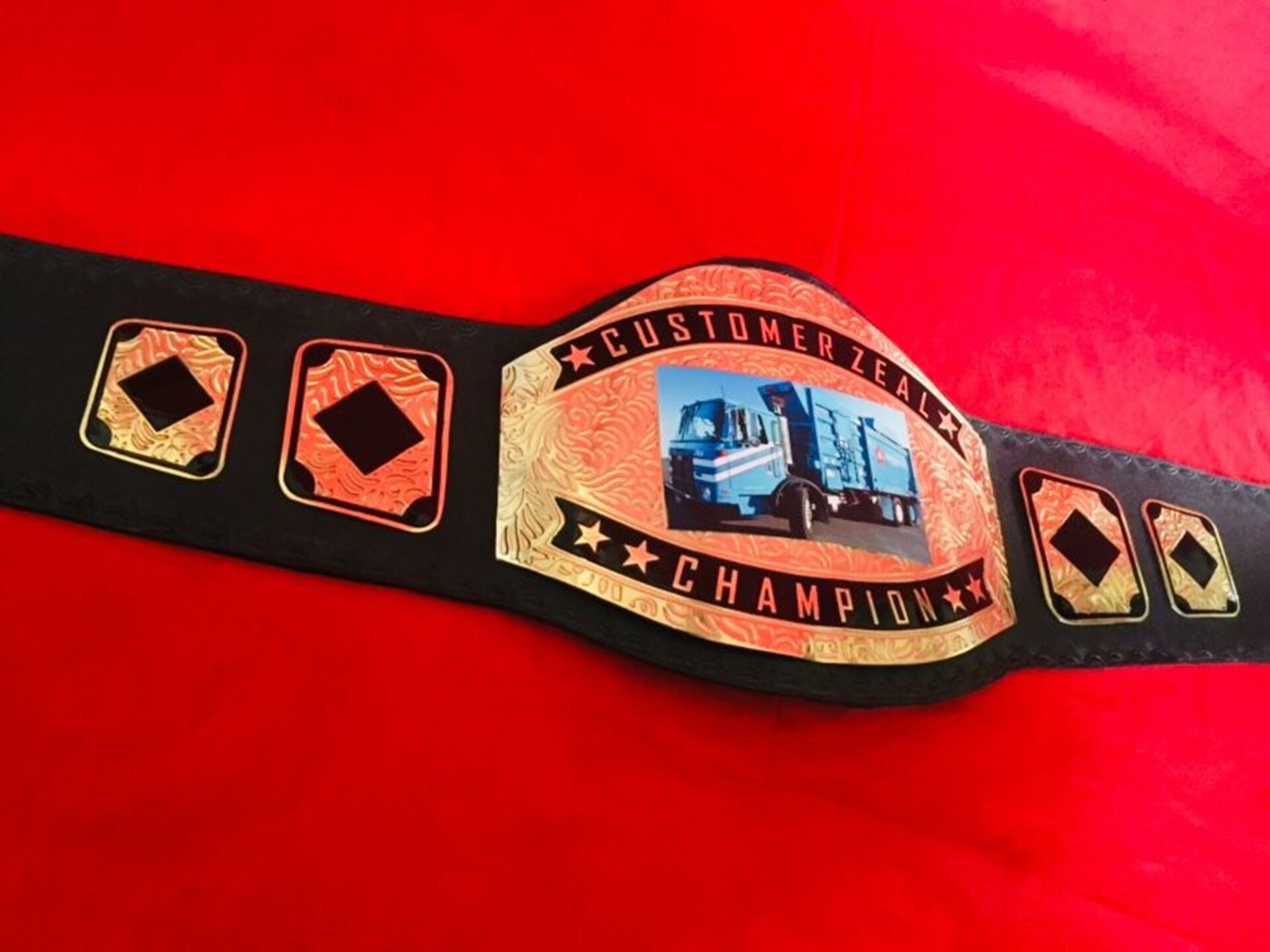 Custom Name and Truck Picture Logo Wrestling Championship Belt – Ring Belts